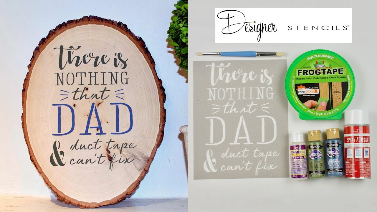 Stenciling the Father's Day Craft Kit | Designer Stencils - YouTube