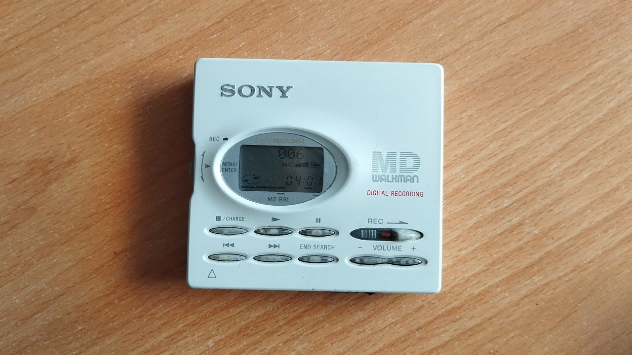 Sony walkman portable mini disc player MZ R91 White máy nghe nhạc mini ...