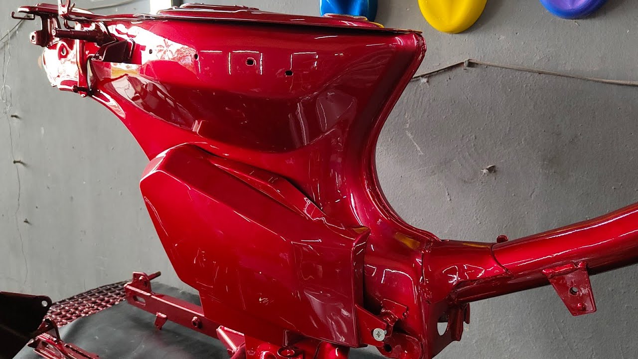 REPAINT HONDA EX5 DREAM / ORIGINAL RED - YouTube
