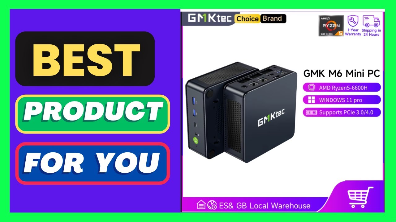 GMKtec M6 Mini PC AMD R5 6600H 6-core 12-thread Computer - YouTube