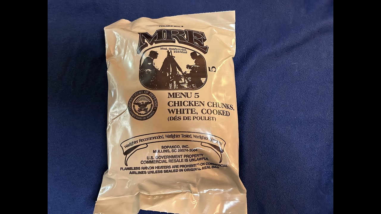 Genuine Military MRE Meal Ready to Eat Review Tasting - YouTube