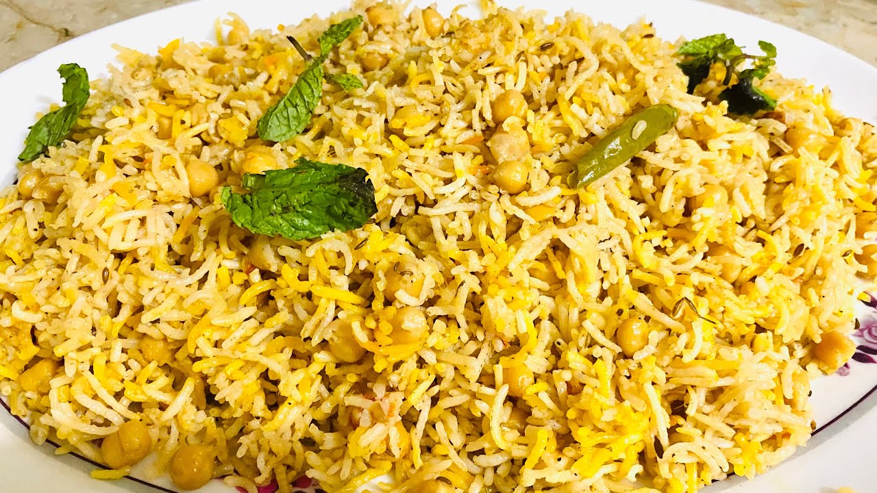 How to make Chicpea Rice | Channa Pulao Recipe| Tasty Simple Channa ...