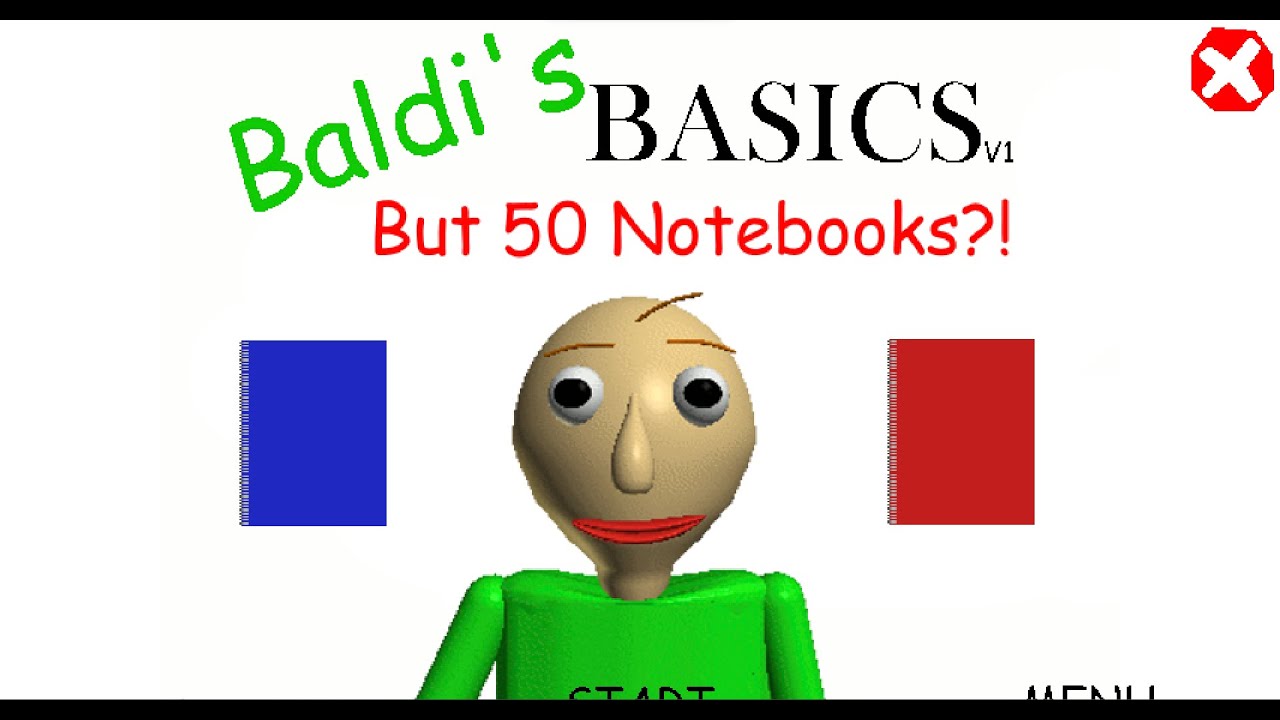 Baldi's Basics But 50 Notebooks vs Baldi random games - YouTube