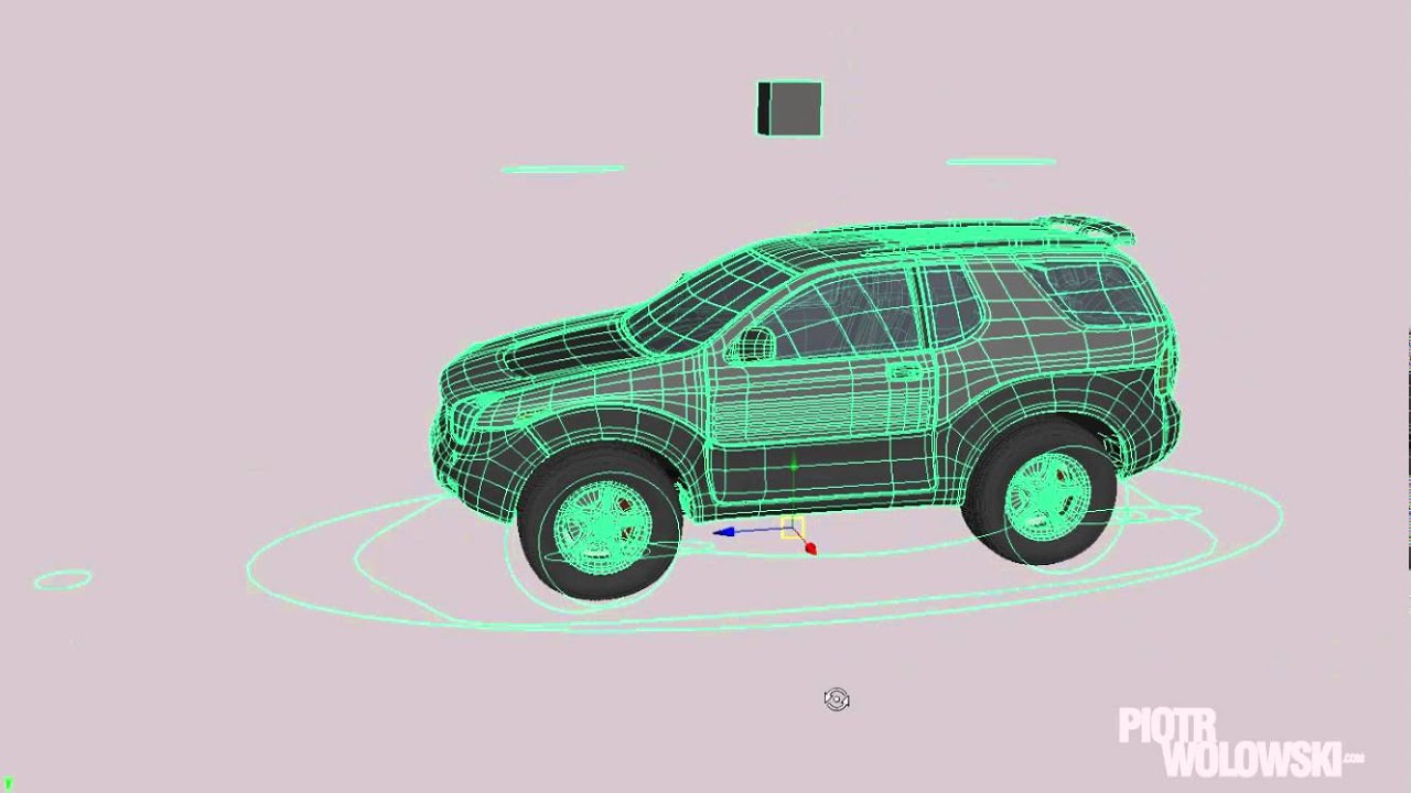 Maya car rig presentation - Isuzu Vehicross - YouTube