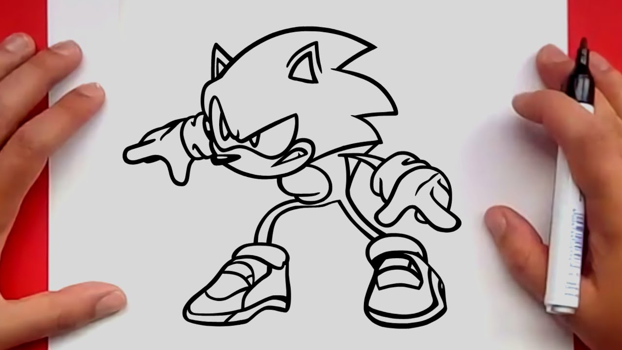 How to draw Super SONIC SmackDown | Drawing in the Friday Night Funkin ...