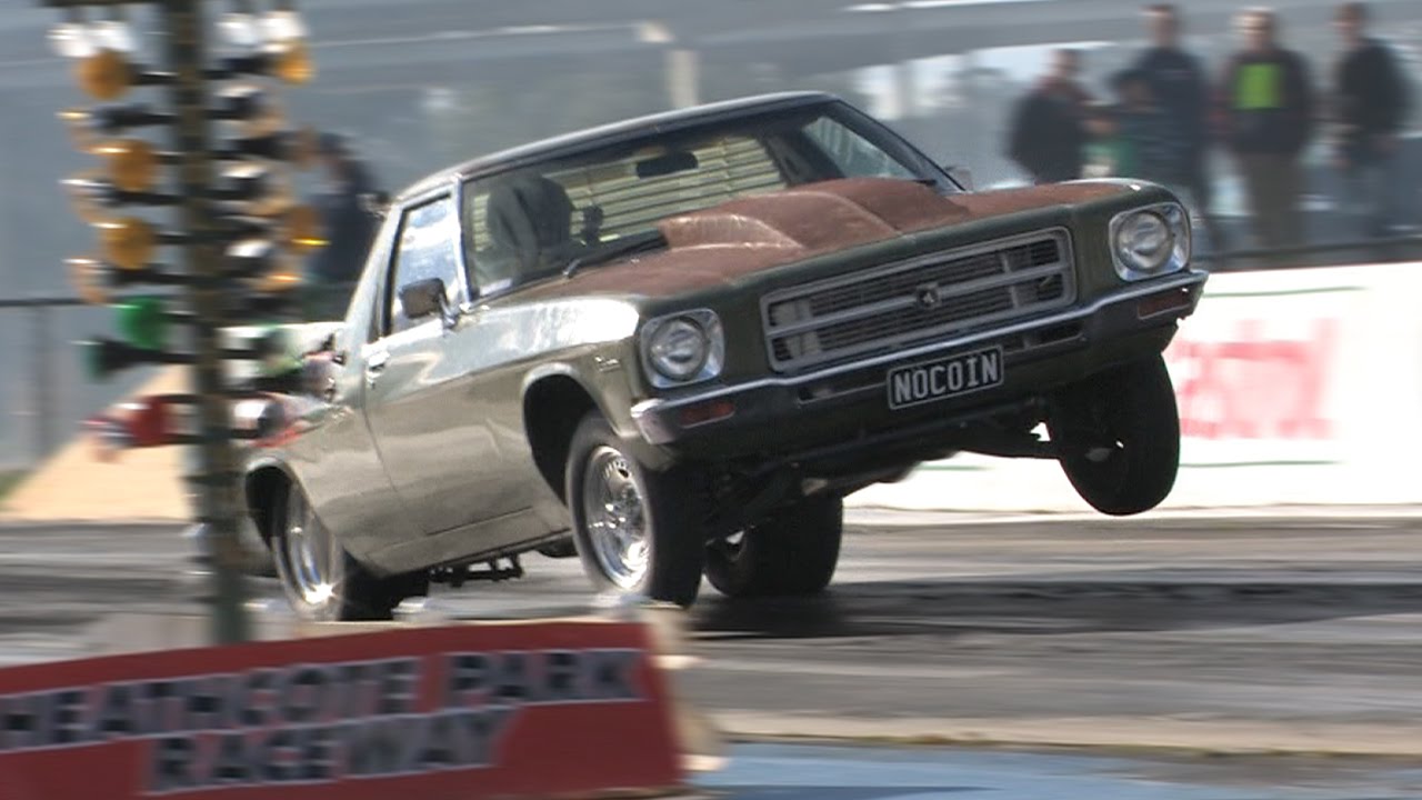 V8 street cars at Heathcote drags - YouTube