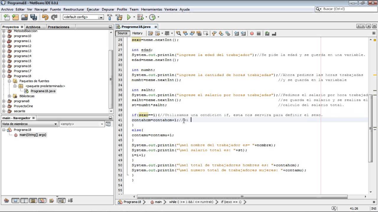 Calcule el Sueldo de un Trabajador, dar su Nombre, Edad, Decir si es Hombre o Mujer. [JAVA ...