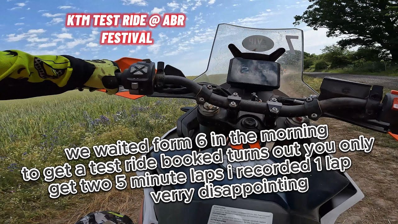 ABR FESTIVAL [KTM TEST RIDE NOT HAPPY] - YouTube