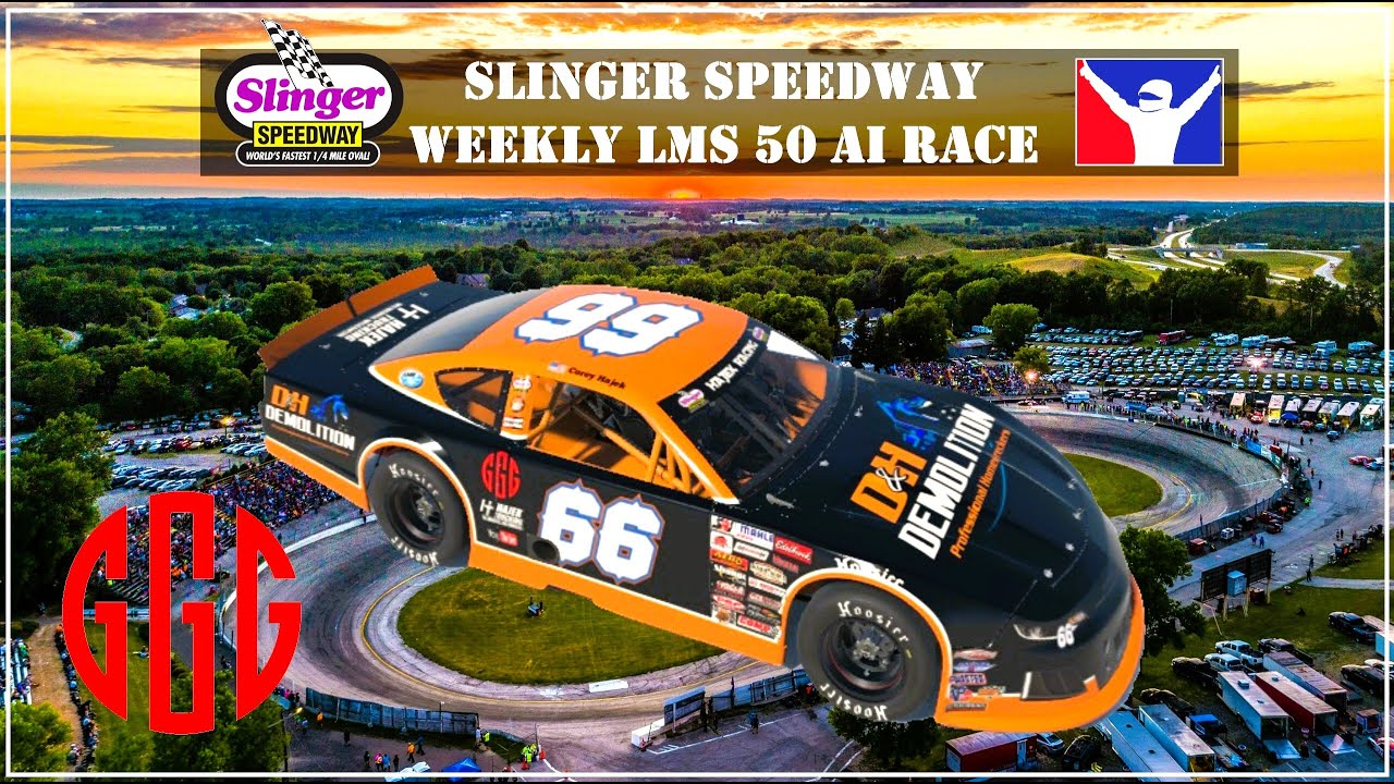 IRACING / SLINGER SPEEDWAY #1 Weekly Late Model Stock AI 50 Laps - YouTube