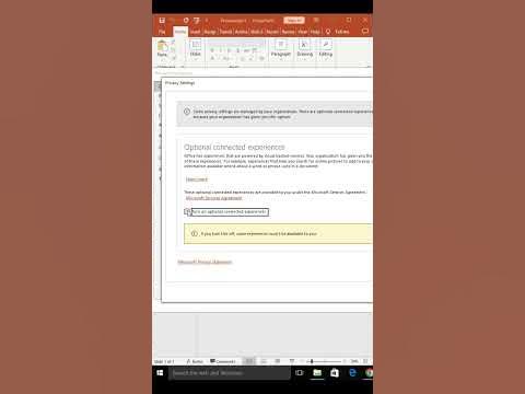 How to change praivecy setting in MS power point - YouTube