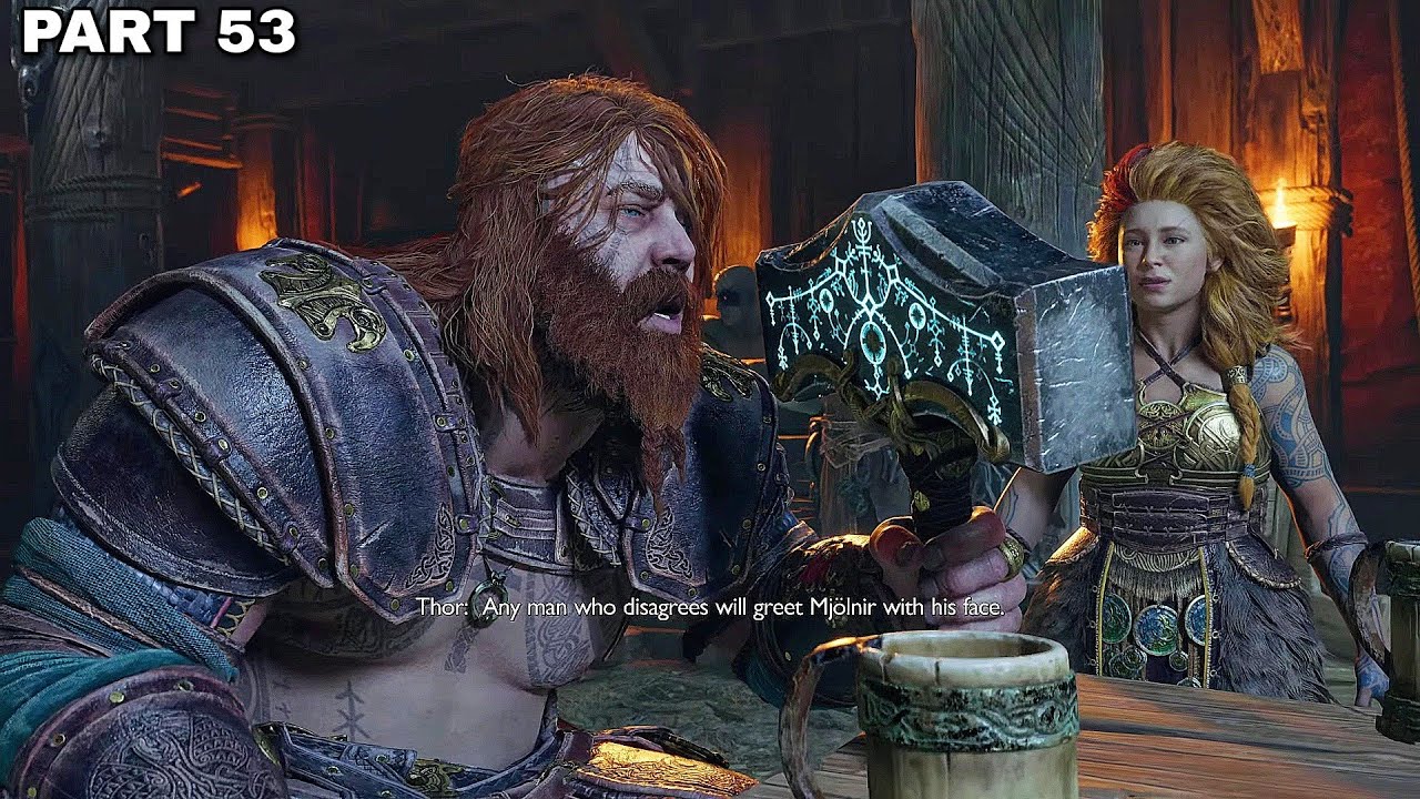 THOR'S MEAD HALL FIGHT | PART 53 | GOD OF WAR RAGNAROK - YouTube