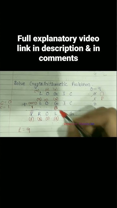 Logic + Logic = Prolog Cryptarithmetic Problem Artificial Intelligence AI #ai #problem # ...