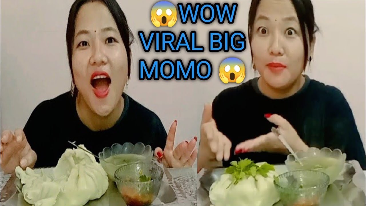 Viral Big Momo challenge 😱//Tasty Momo😋 @kusumpalli - YouTube