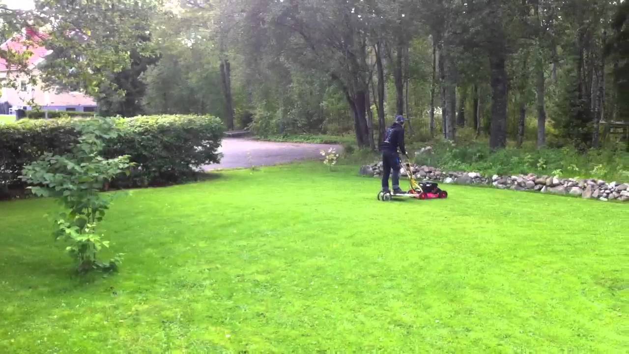 Homemade riding lawn mower - YouTube