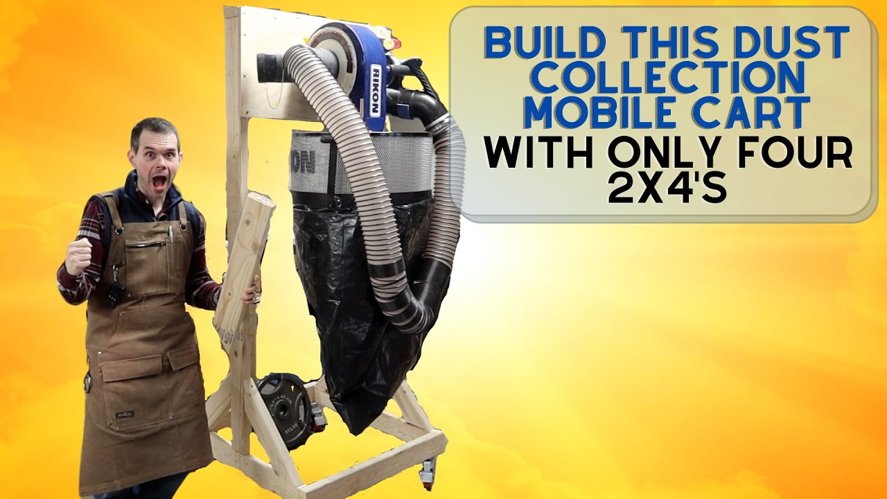 Build This Mobile Dust Collection Cart with Only Four 2x4's - YouTube