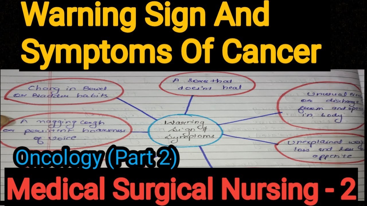 Notes Of 7 Warning Sign And Symptoms Of Cancer / Oncology (Part 2) in ...