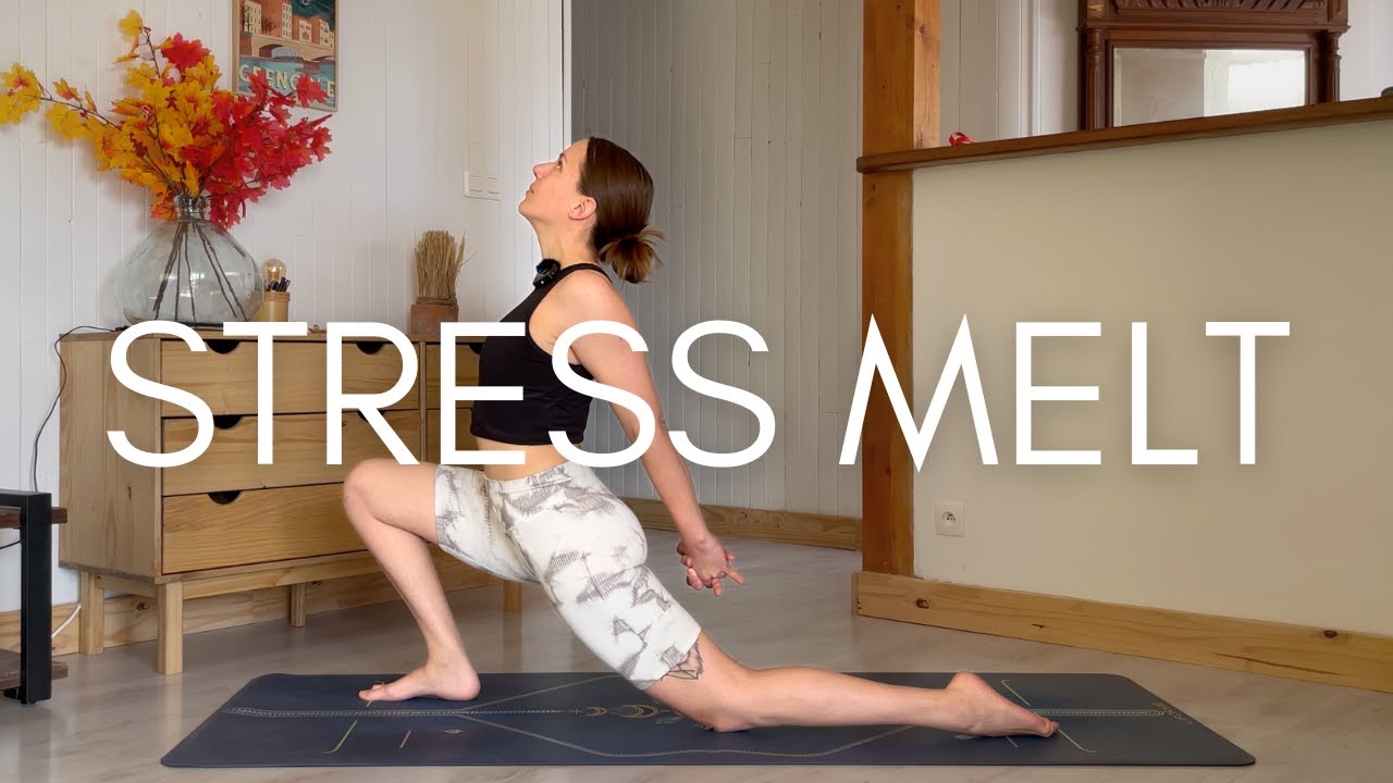 10 Minute Evening Yoga Stretch For Stress And Tension Relief - YouTube
