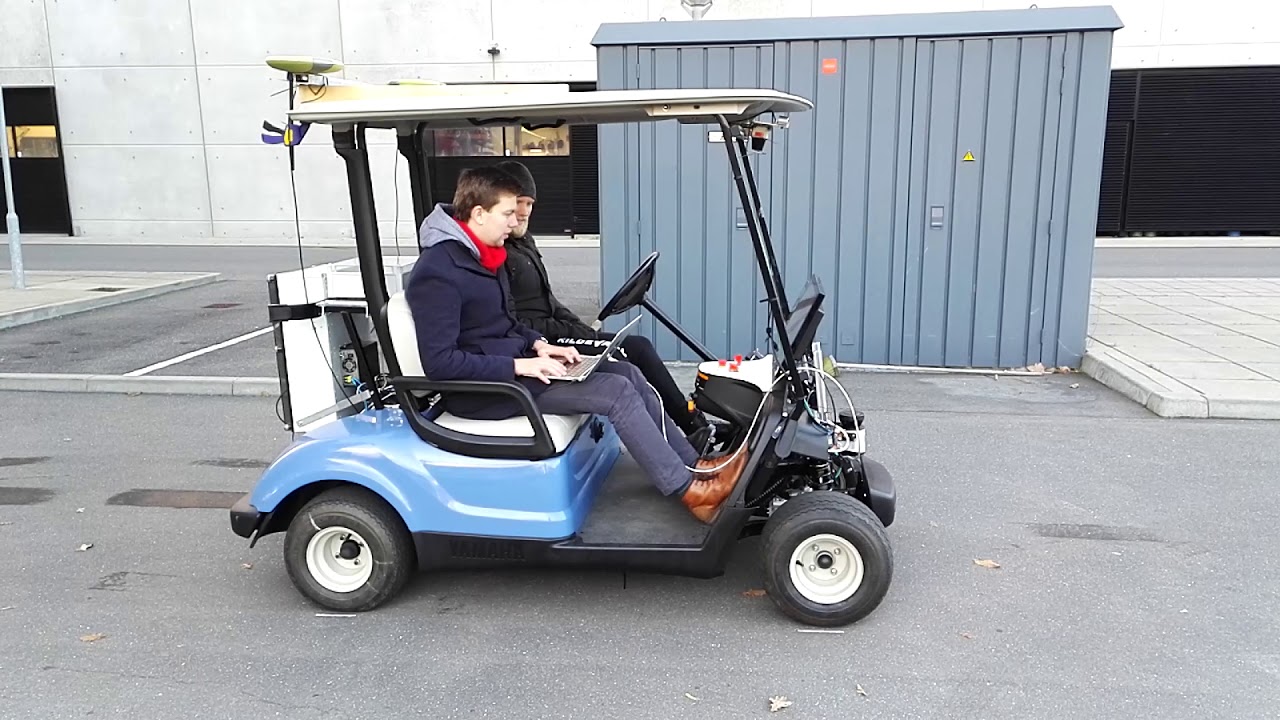 Self driving golf car with LQR and Cascade controllers Part 2 (Short ...