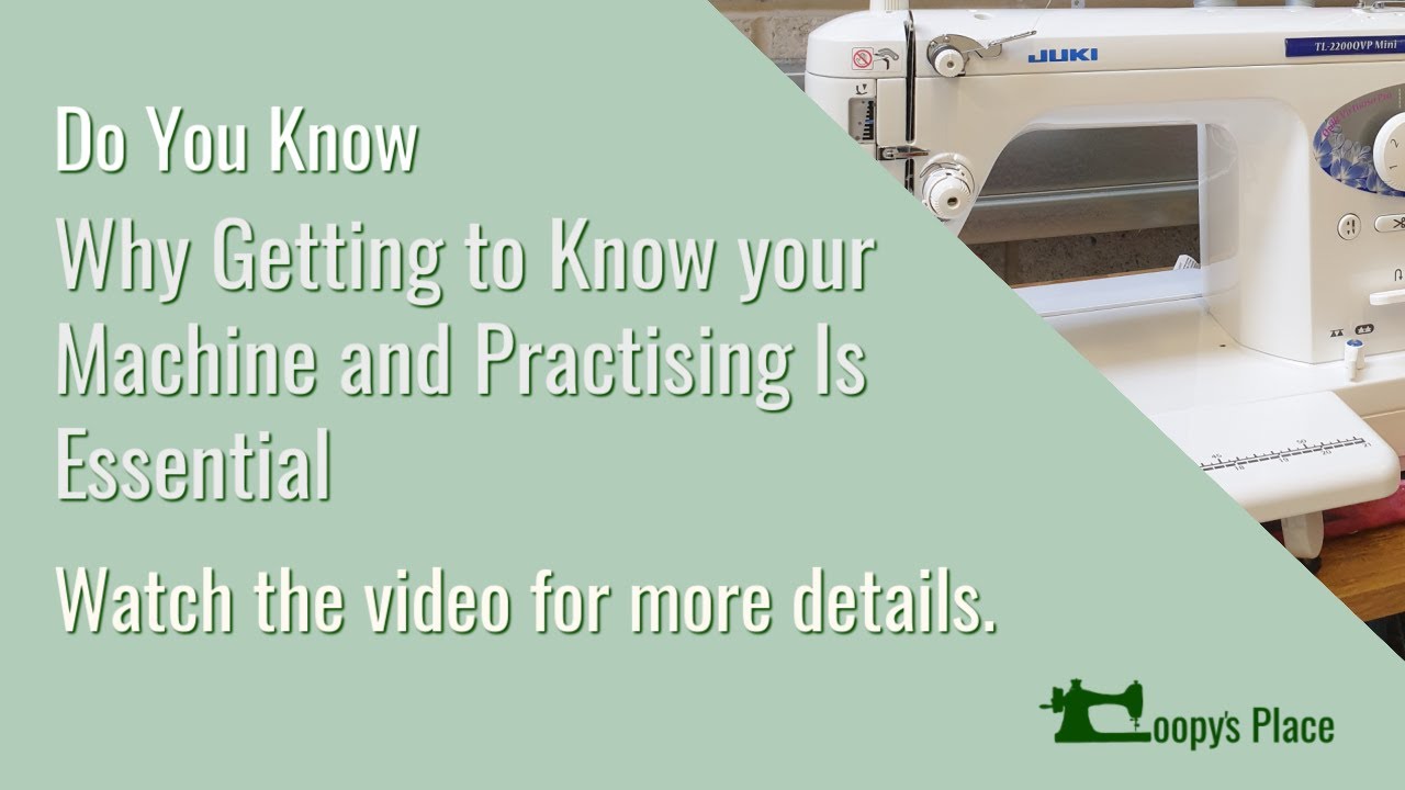Get to know your sewing machine by practise sewing - YouTube