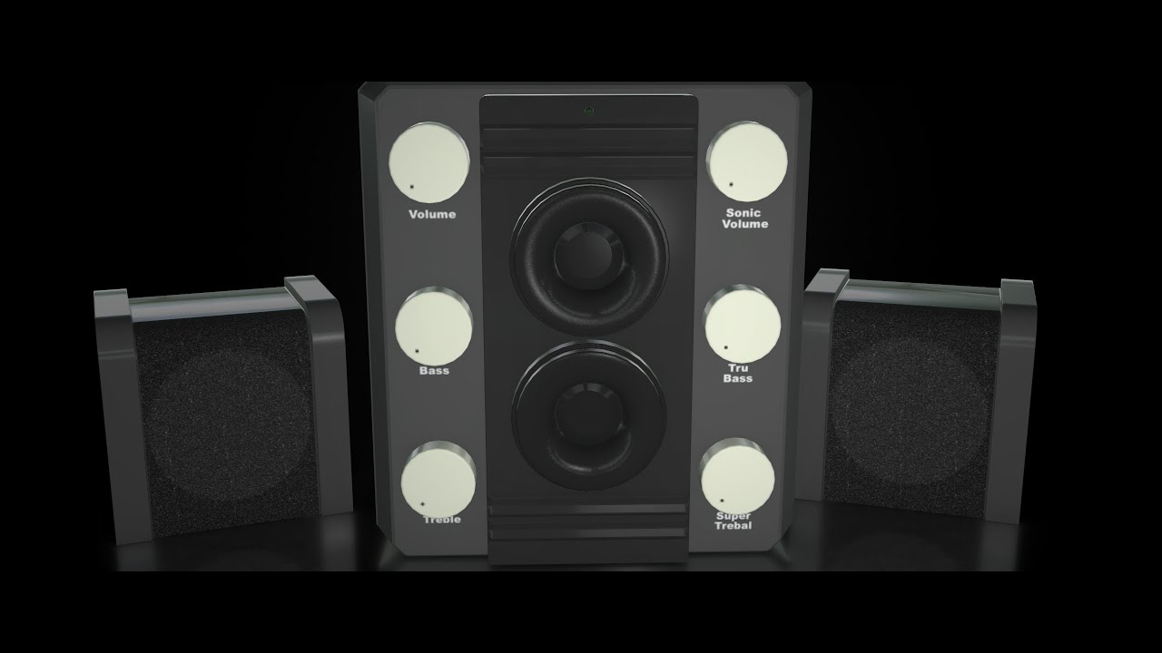 Stereo System 3D Model - YouTube