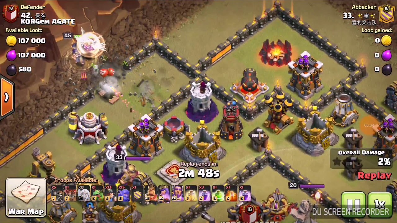 COC Queen walk miner 3stars十一本天女矿工流三星视频 - YouTube