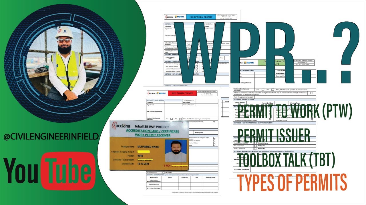 WORK PERMIT RECEIVER | WPR | HEALTH & SAFETY | PERMIT ISSUER | PROJECT ...