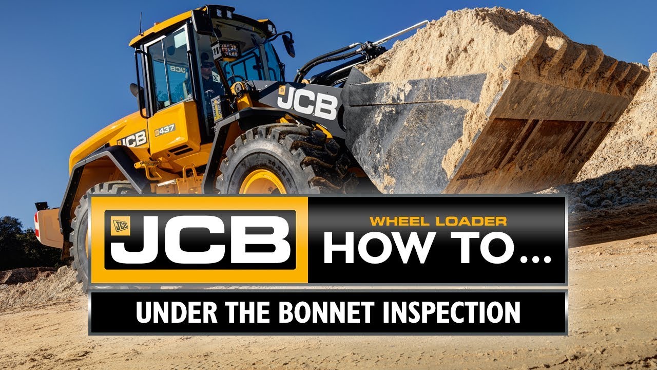 JCB Wheel Loader How To - Under the bonnet inspection - YouTube