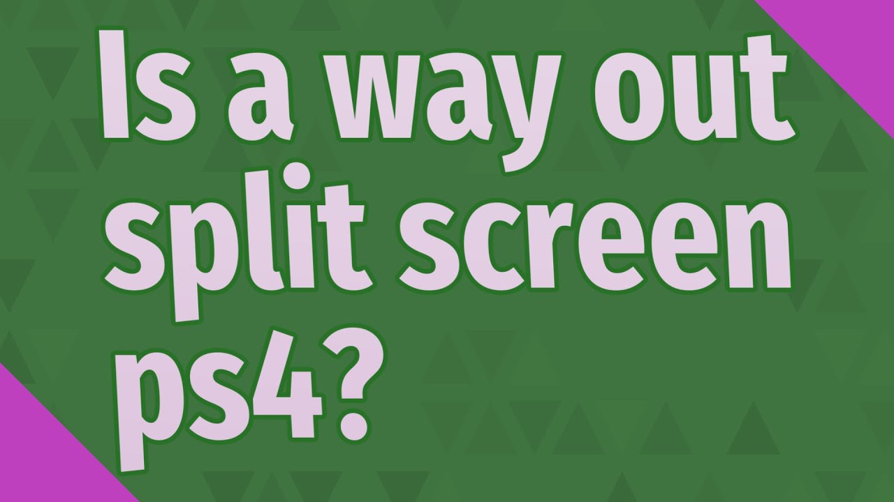 Is a way out split screen ps4? - YouTube