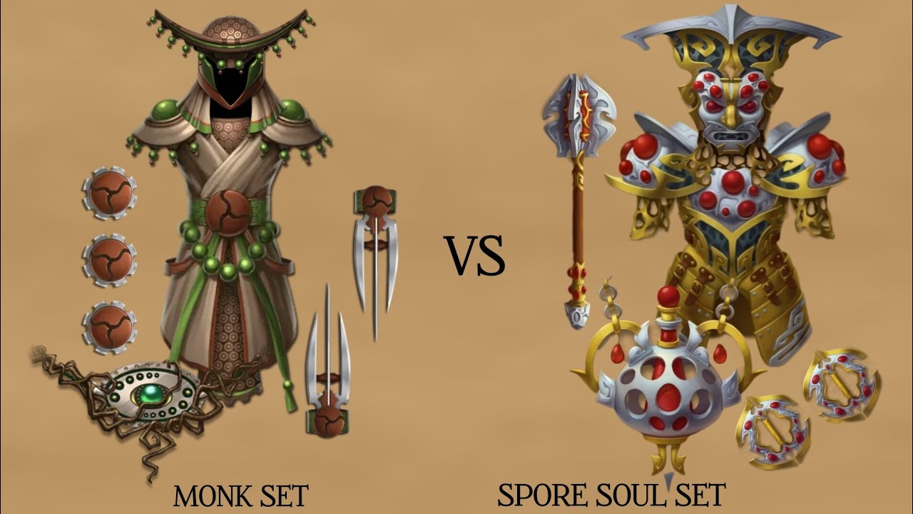 Shadow Fight 2 | Monk Set VS Spore Soul Set - YouTube