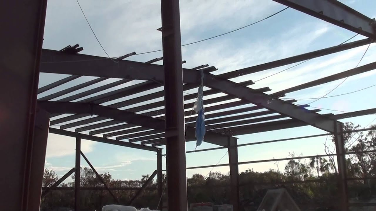Jolly Roger Hangar Construction - YouTube