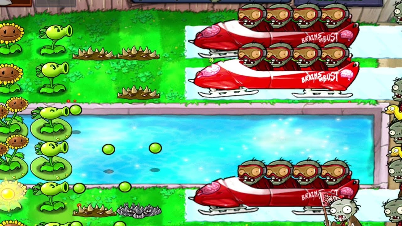 ( plant vs. zombies ) - Level Bobsled Bonanza - YouTube