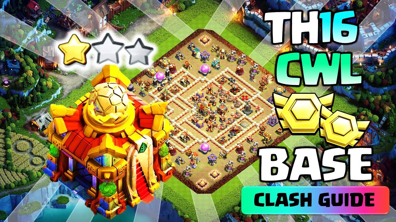 New! TH16 CWL Base for August 2024 - Best TH16 War Base for Clan War ...