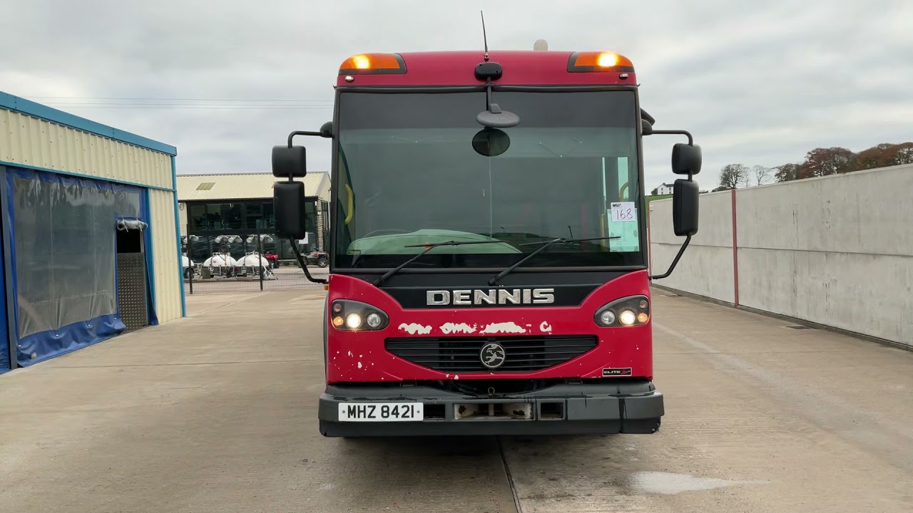 Lot 168 Dennis Elite 6x4 26 Ton Refuse Collection Lorry MHZ 8421 - YouTube