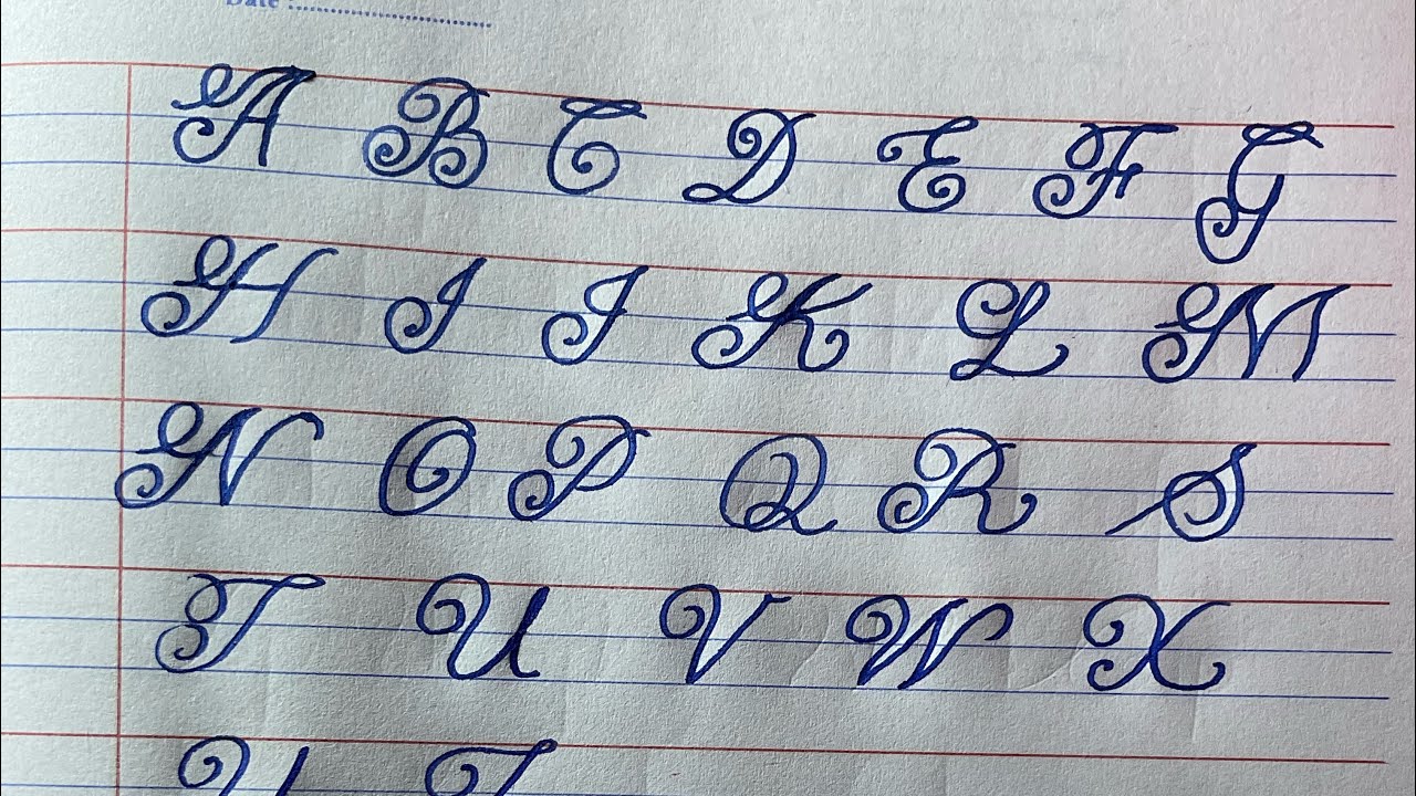 How to write royal alphabet#cute alphabet - YouTube