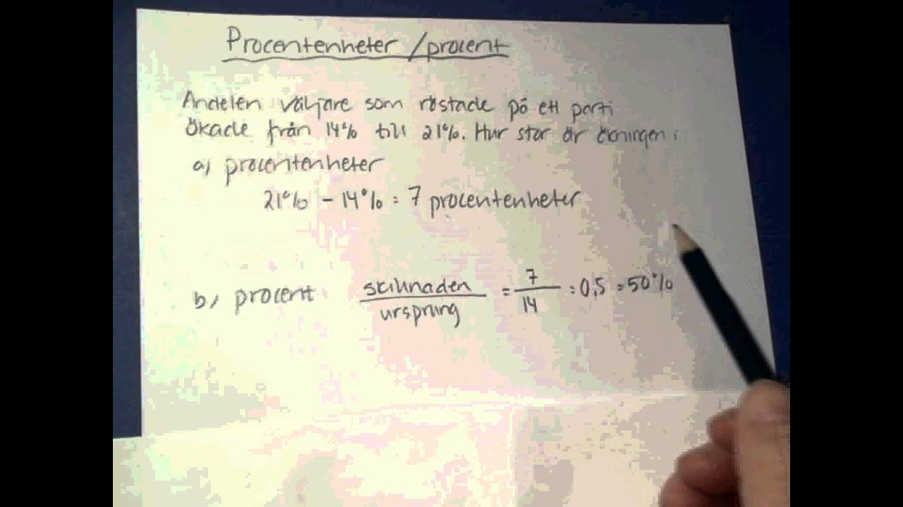 Procentenheter - YouTube