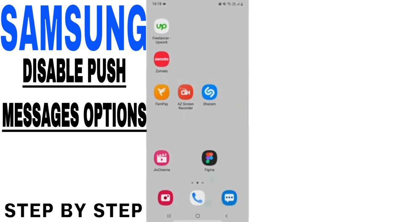 How To Disable Push Messages Option In A Samsung Device 🔴 - YouTube