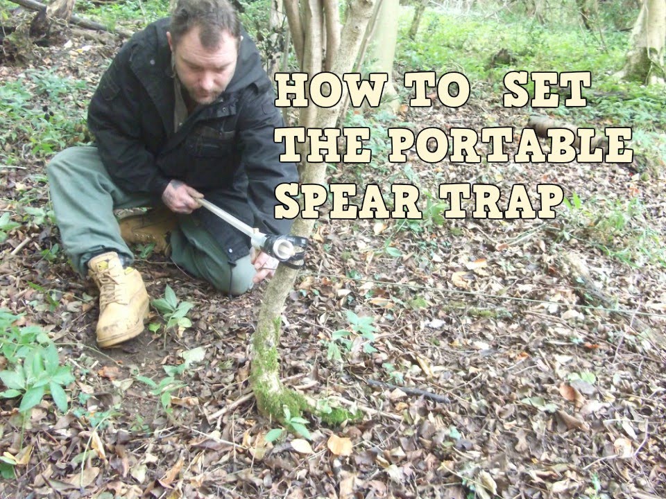 SURVIVAL TRAPS : How to set a portable spear trap - YouTube