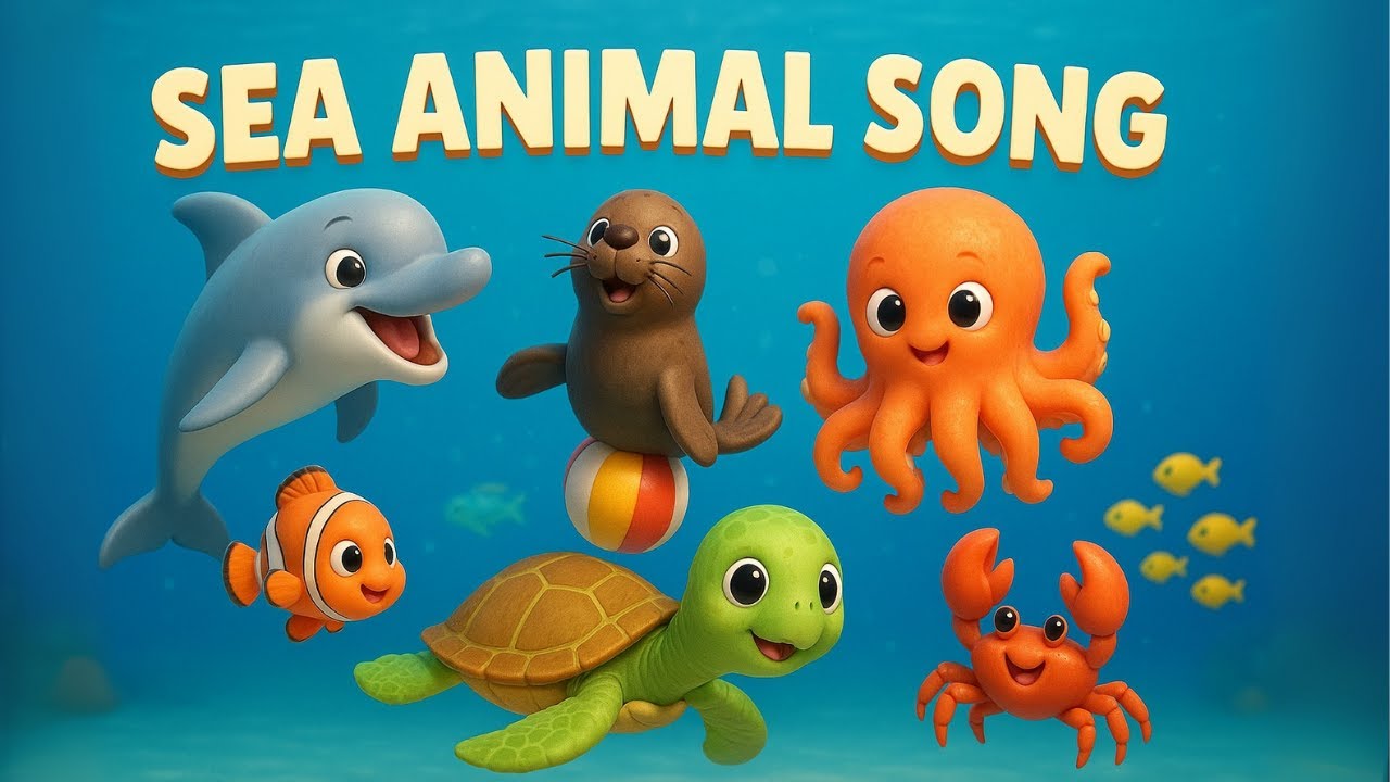 🎵 Sea Animal Song | 3D Pixar-Style Nursery Rhymes - YouTube
