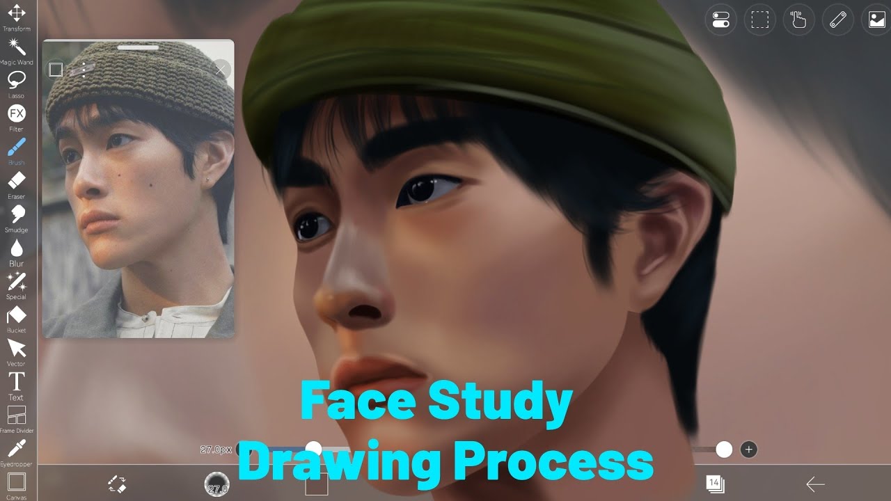 Face Study | Drawing Process | #digitalart #art - YouTube
