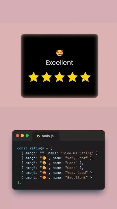 Five star animation using HTML CSS and JS #html #css #webdevelopment #javascript #trendingshorts ...