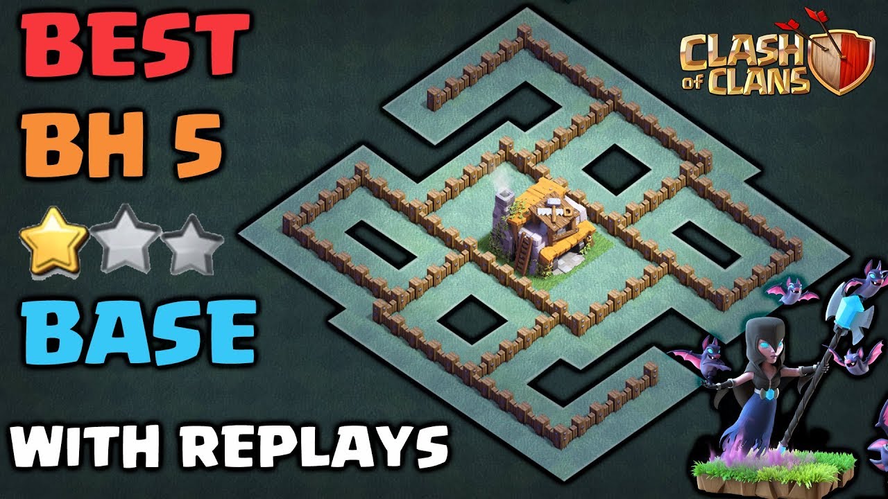 BUILDER HALL 5 (BH5)⚔ BEST BASE WITH REPLAY PROOF | BH5 ANTI ⭐ 2 STAR ⭐ ...