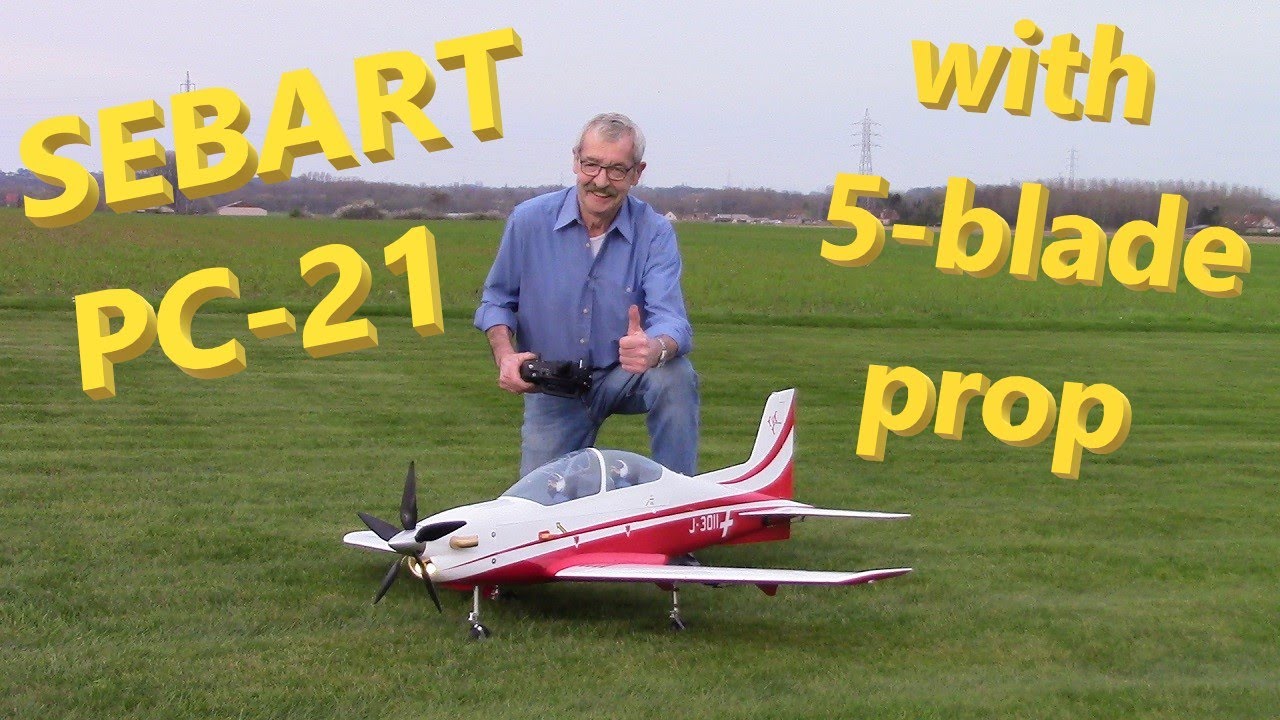 SEBART PC-21 with Ramoser 5 blade vario prop - YouTube