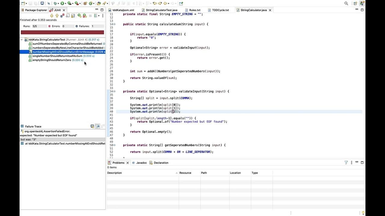 String Calculator TDD Kata Part 5 - YouTube