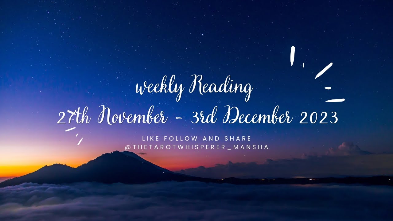 Weekly reading 27th November-3rd December 2023 - YouTube