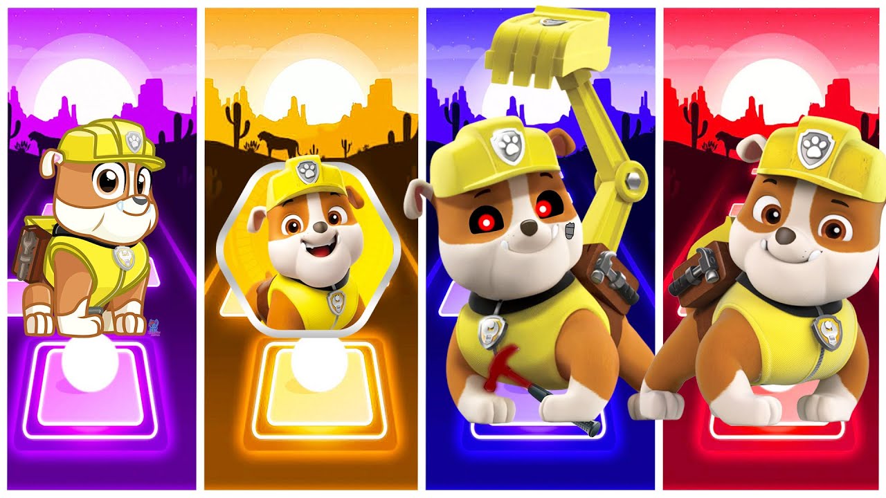 Team Rubble😃 - Rubble 🆚 Rubble 🆚 Rubble 🆚 Rubble PAW Patrol 🎶 Tiles Hop ...
