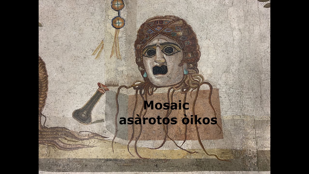 The splendid mosaic asàrotos òikos, "unswept ground". Today located in ...