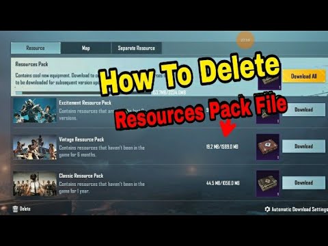 How To Delete PUBG Mobile Resources Pack file | How To Delete Resources ...