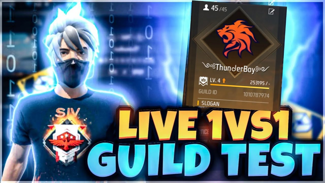 Guild Test Testing Live 🔥⚡ Ff Live Custom Room 😱 Hardest Guild Test # ...