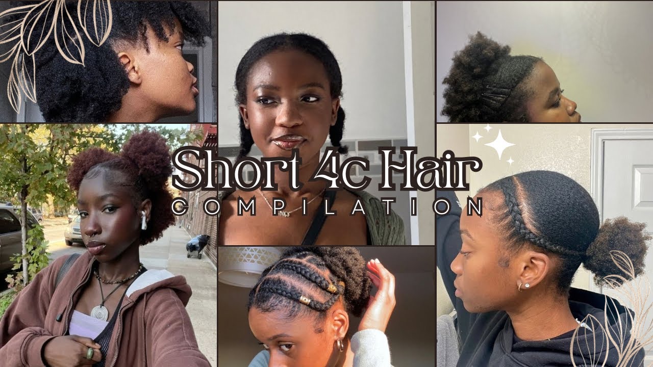 Easy 4C Hairstyles for Short Natural Hair - YouTube