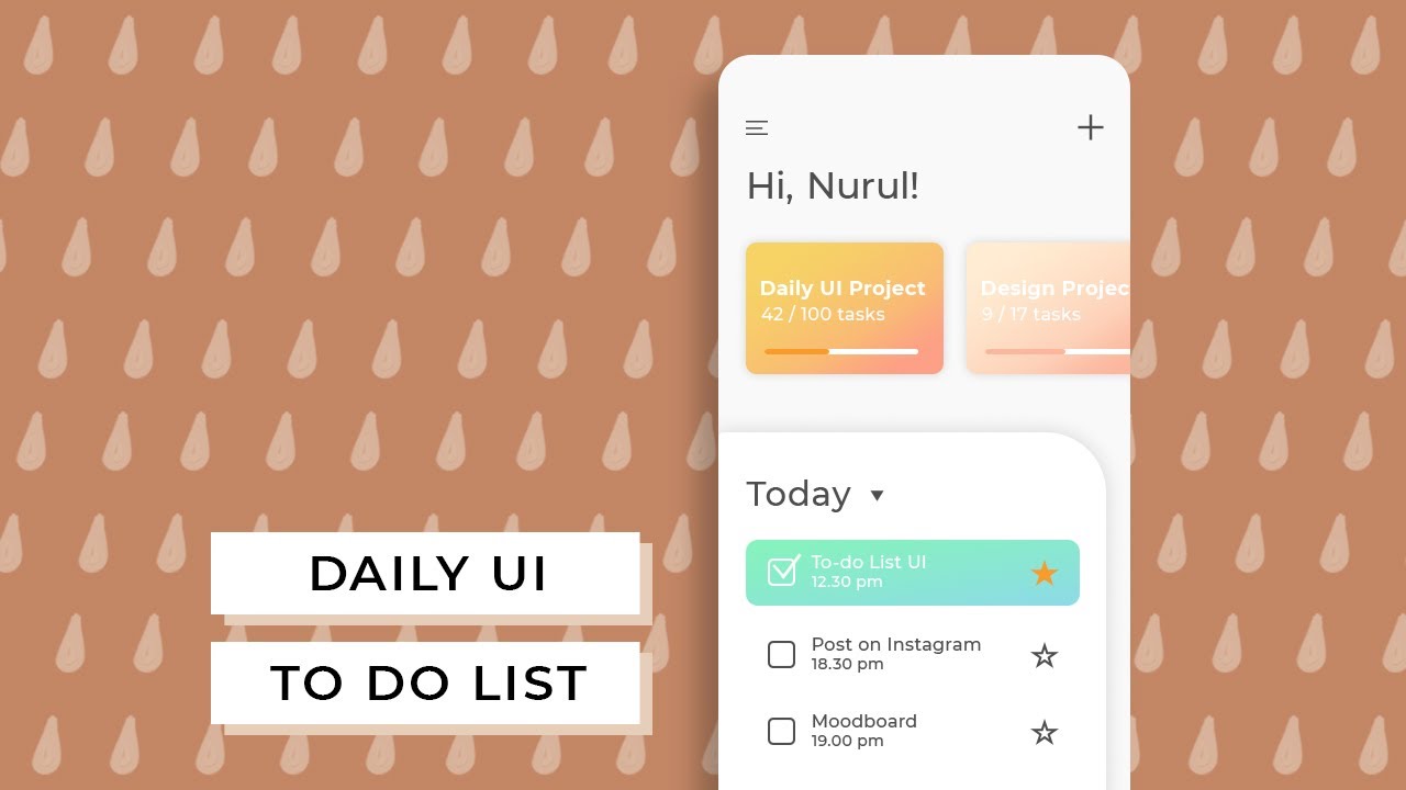 To Do List | UI Design Time Lapse - YouTube